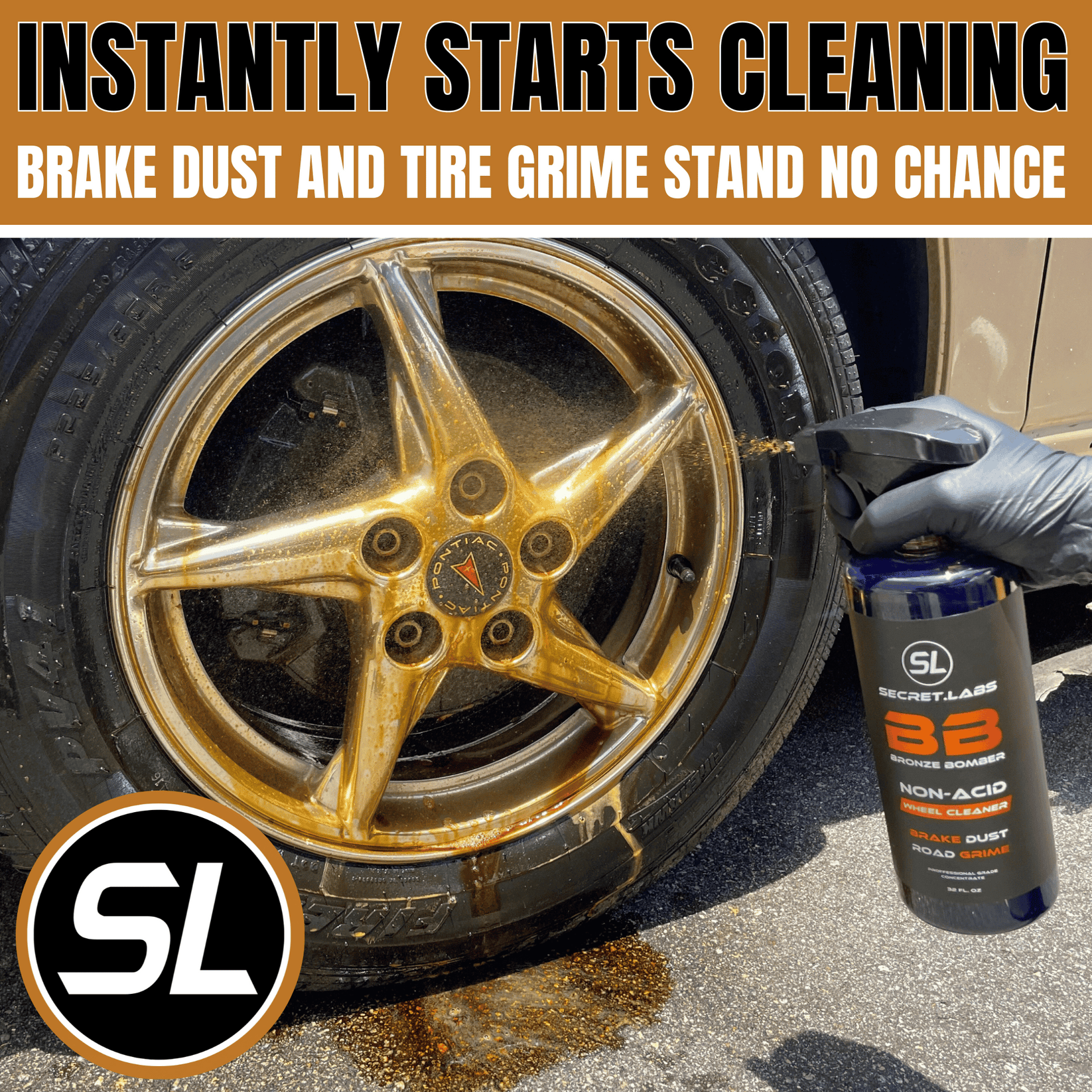 Bronze Bomber Non-Acid Wheel Cleaner – Secret Labs